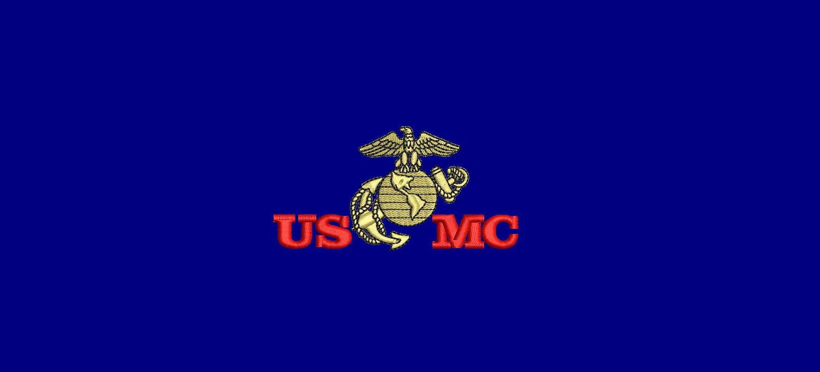 EGA USMC Marines Digitized filled machine embroidery design Digital ...