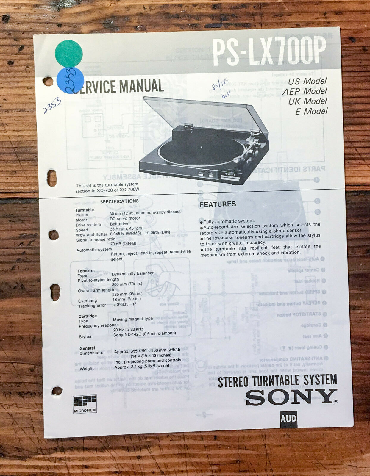 Used Sony PS-LX700 Turntables for Sale | HifiShark.com