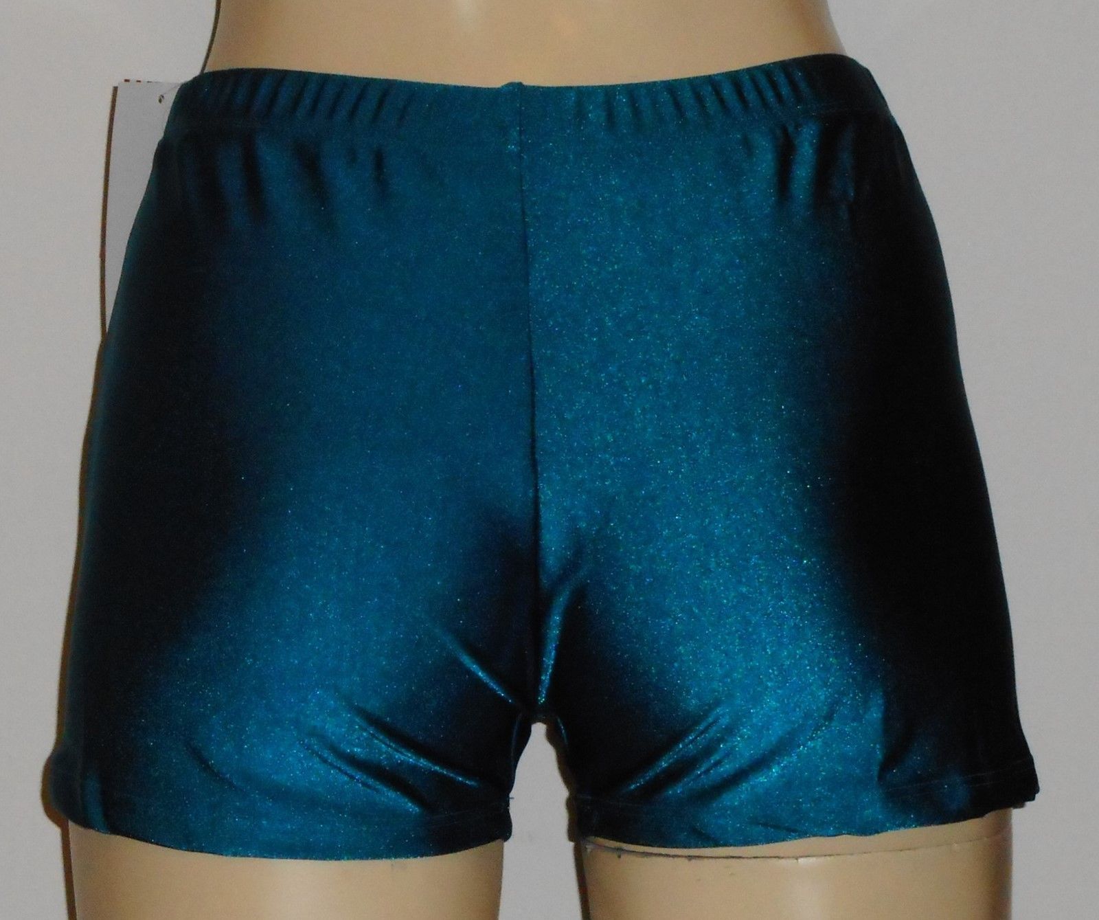 Teal Blue Green Nylon Spandex Dance Shorts L/XL NWT Dancewear Bal Togs ...