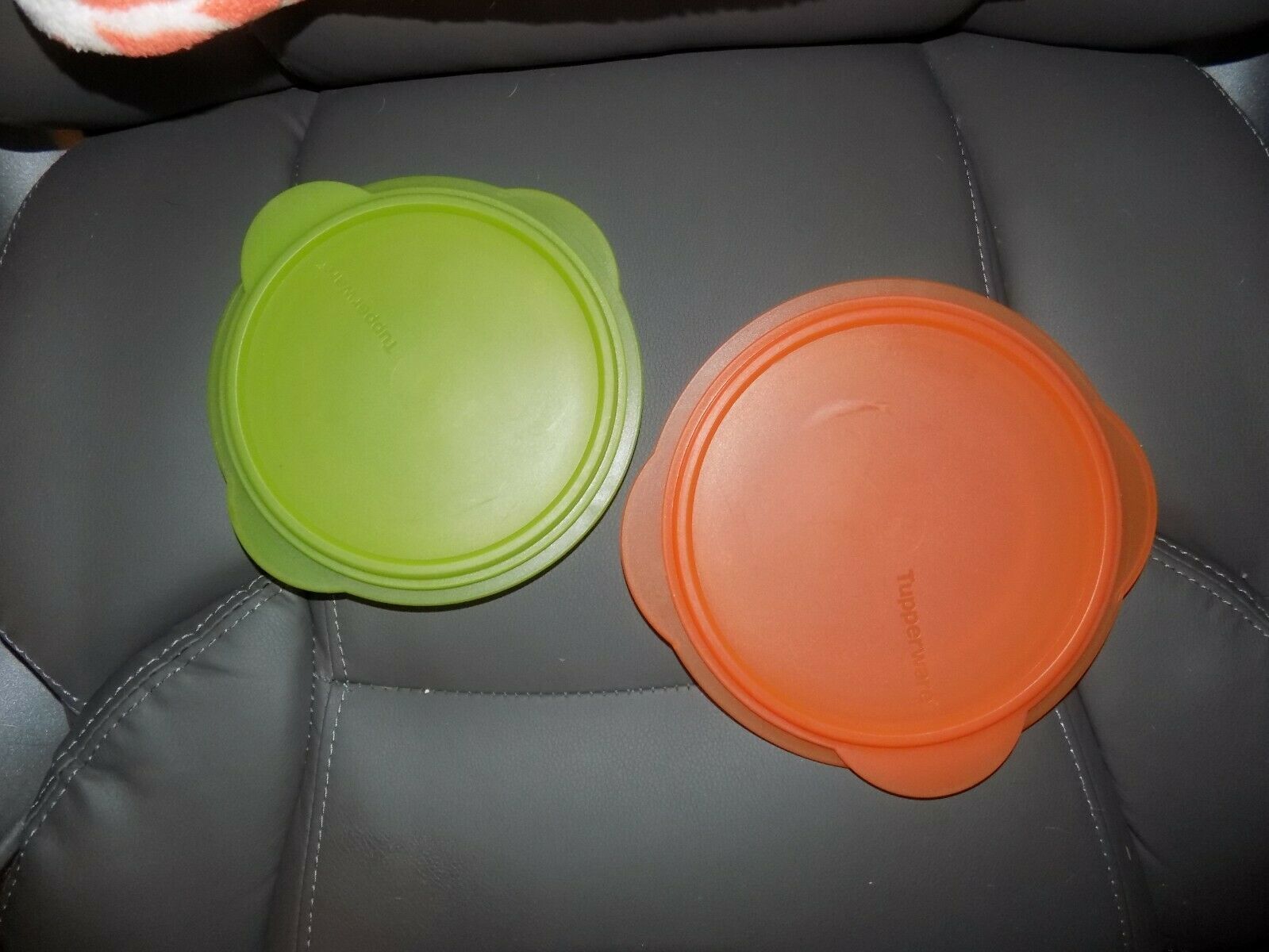 Tupperware Flat Out Collapsible Orange/Green Bowl with Lid 5453A-B ...