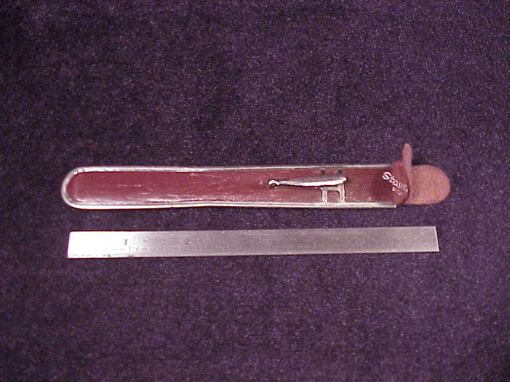 L. S. Starrett Company 6 Inch Metal Ruler, No. 309R, with pocket holder ...