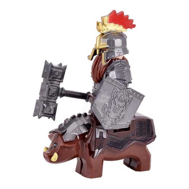 2pcs Dain Ironfoot on War Boar The Hobbit Battle of the Five Armies ...