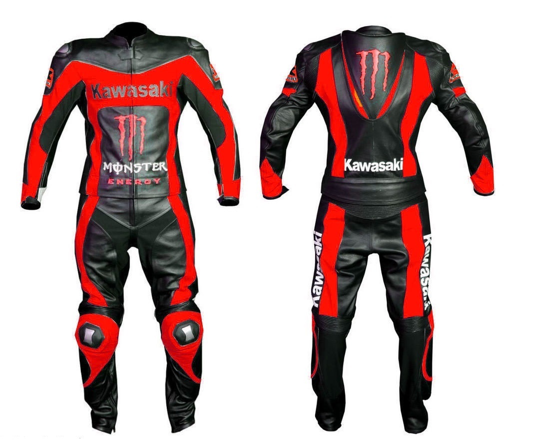 MEN Black RED Motorcycle RACING Leather Suit Jacket Hump Pants For ...