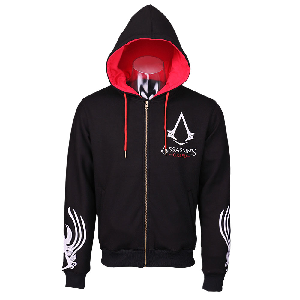 Assassin's Creed Cosplay Hoodie Autumn Adult Zip Up Jacket Sweatshirt - Men
