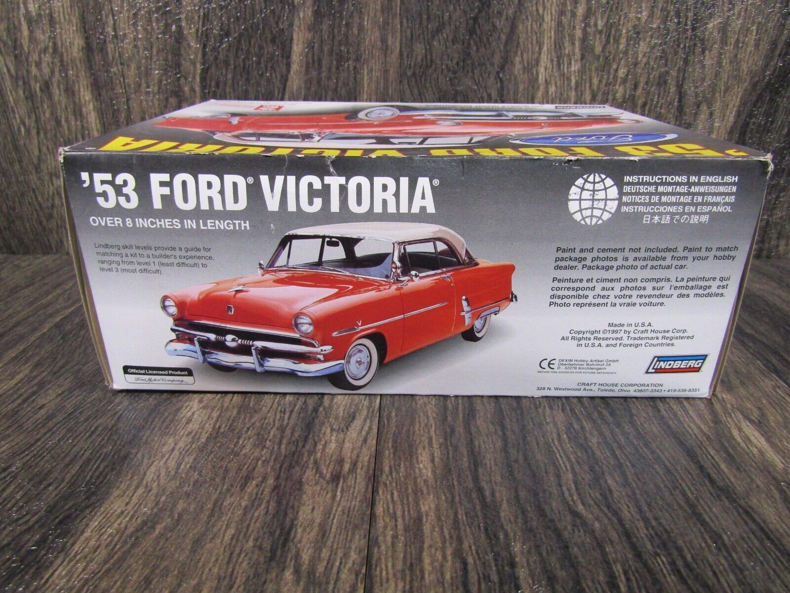 1997 Lindberg '53 Ford Victoria Model Kit #72172 1:25 Skill 2 Level VTG ...