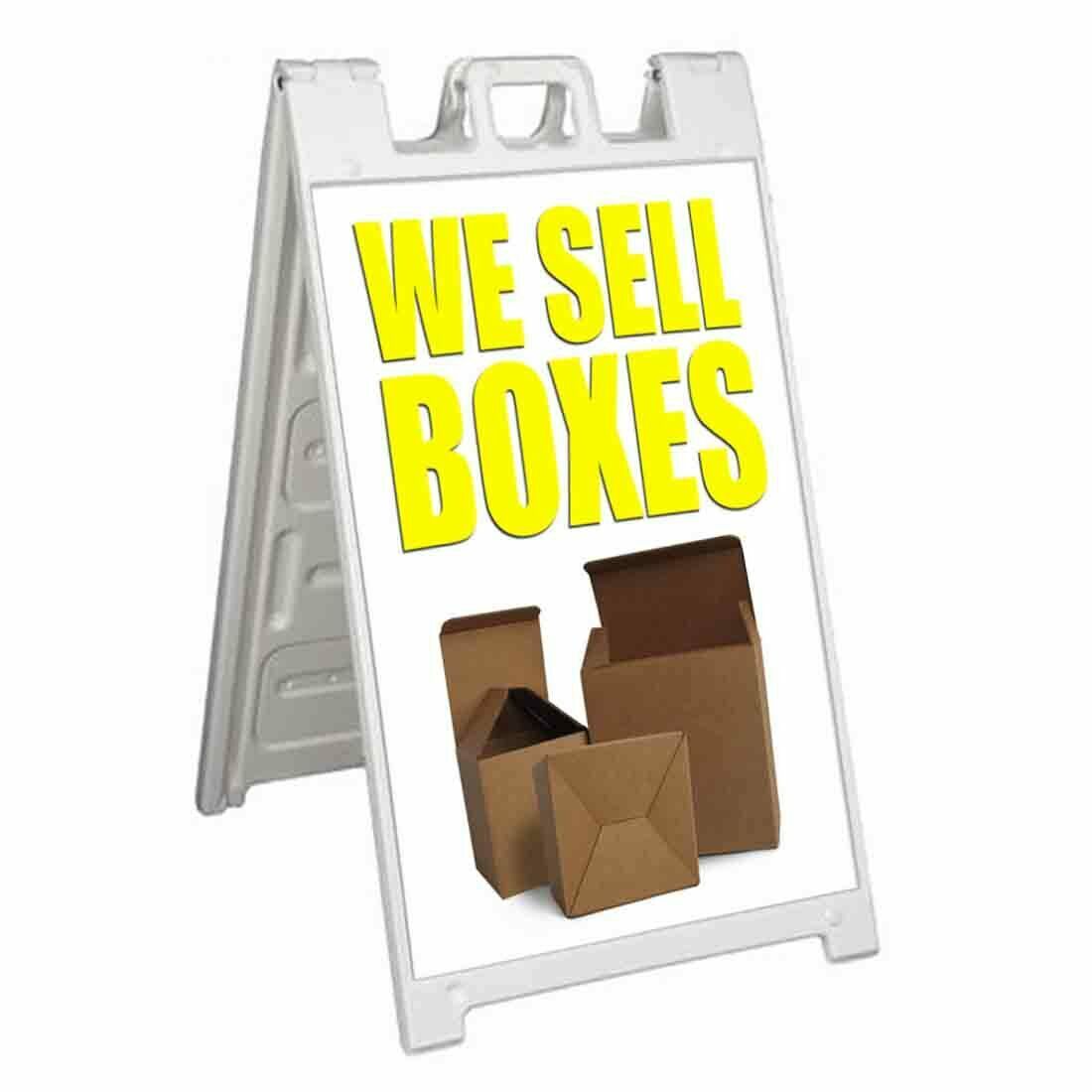 WE SELL BOXES ORANGE Signicade 24x36 Aframe Sidewalk Sign Banner Decal ...