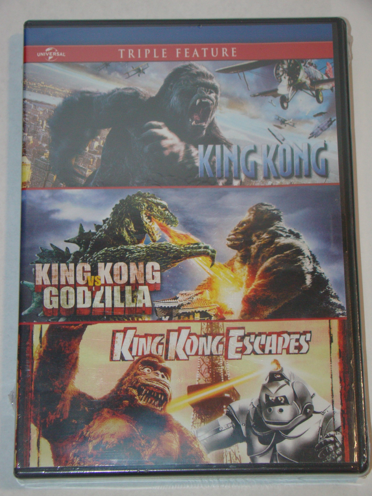 TRIPLE FEATURE - KING KONG - KING KONG VS GODZILLA - KING KONG ESCAPES ...