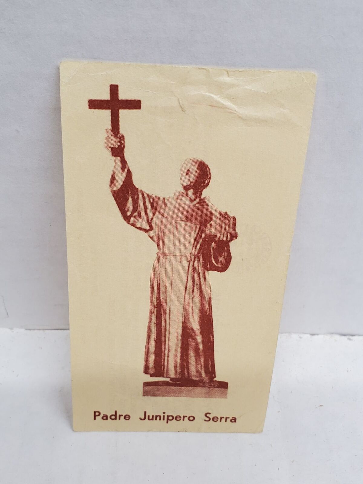 Prayer Card statue of Padre Junipero Serra on front and Prayer for ...