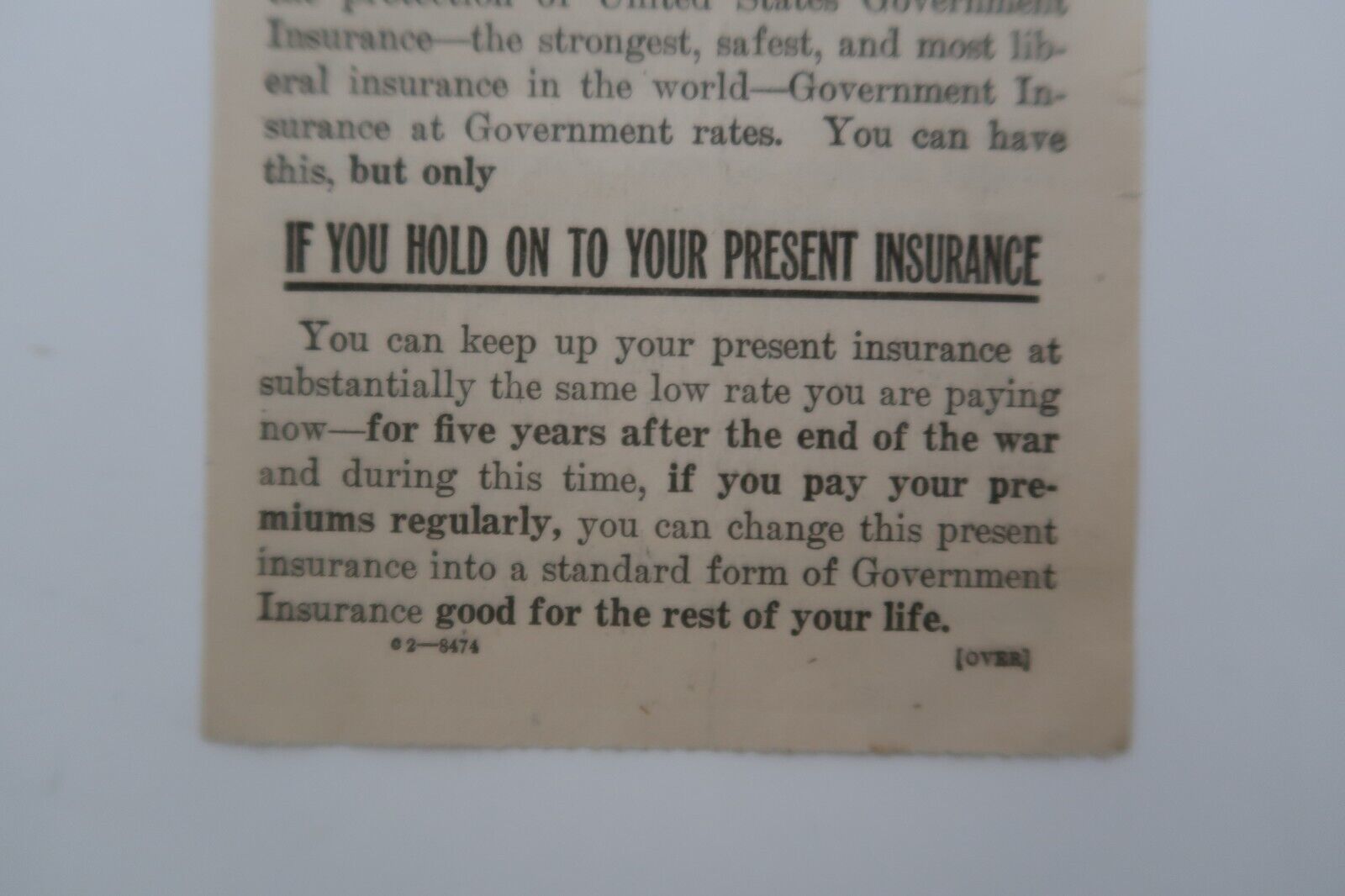 1940's US Treasury Department Bureau of War Risk Insurance Pamphlet ...