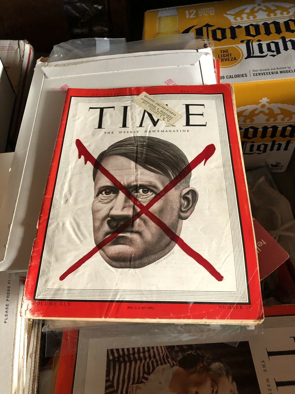 MAGAZINE TIME Adolf Hitler red x 1945 - Magazine Back Issues