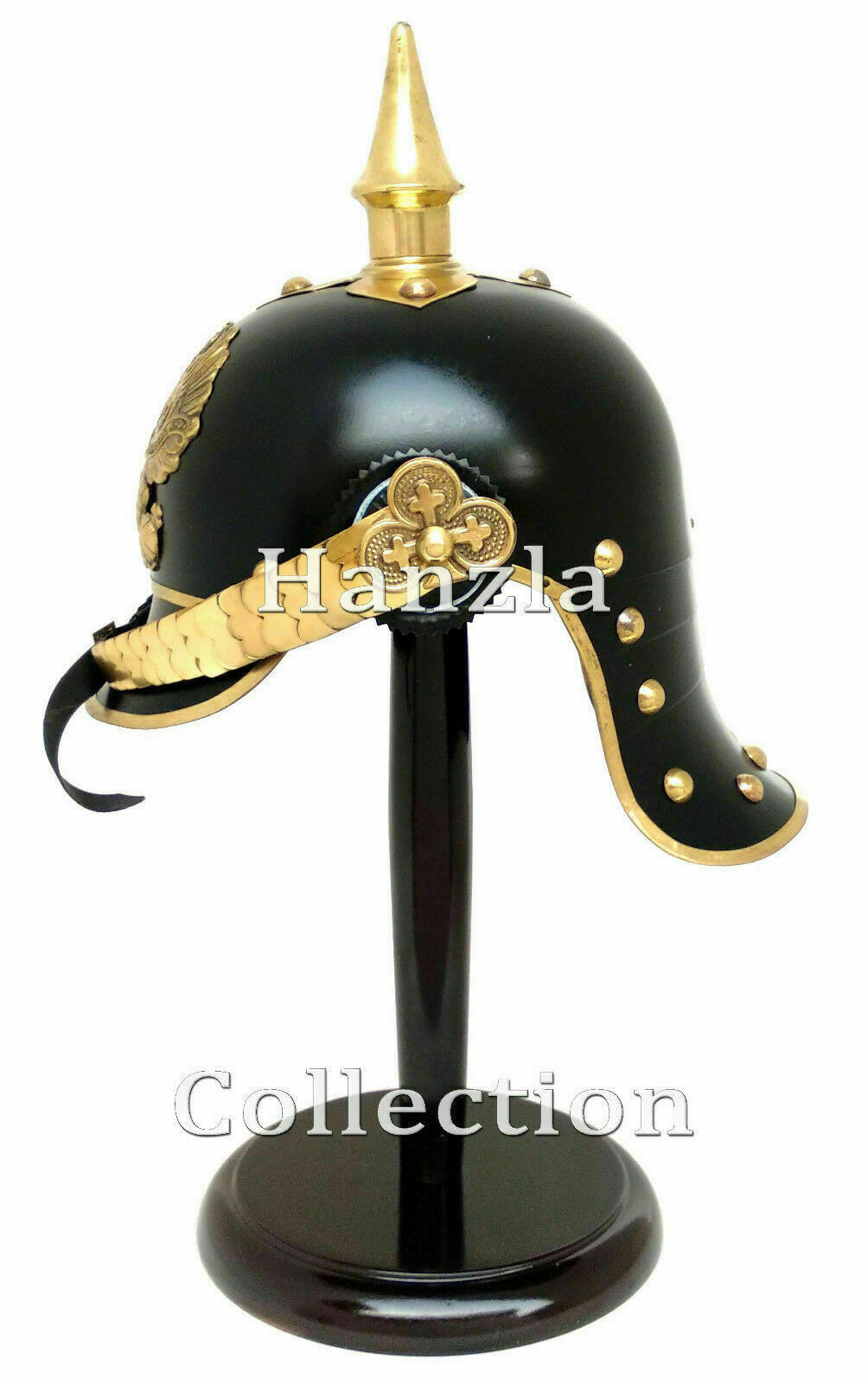 WW1 German Pickelhaube Steel & Brass Spike Helmet FR Prussian Officer ...
