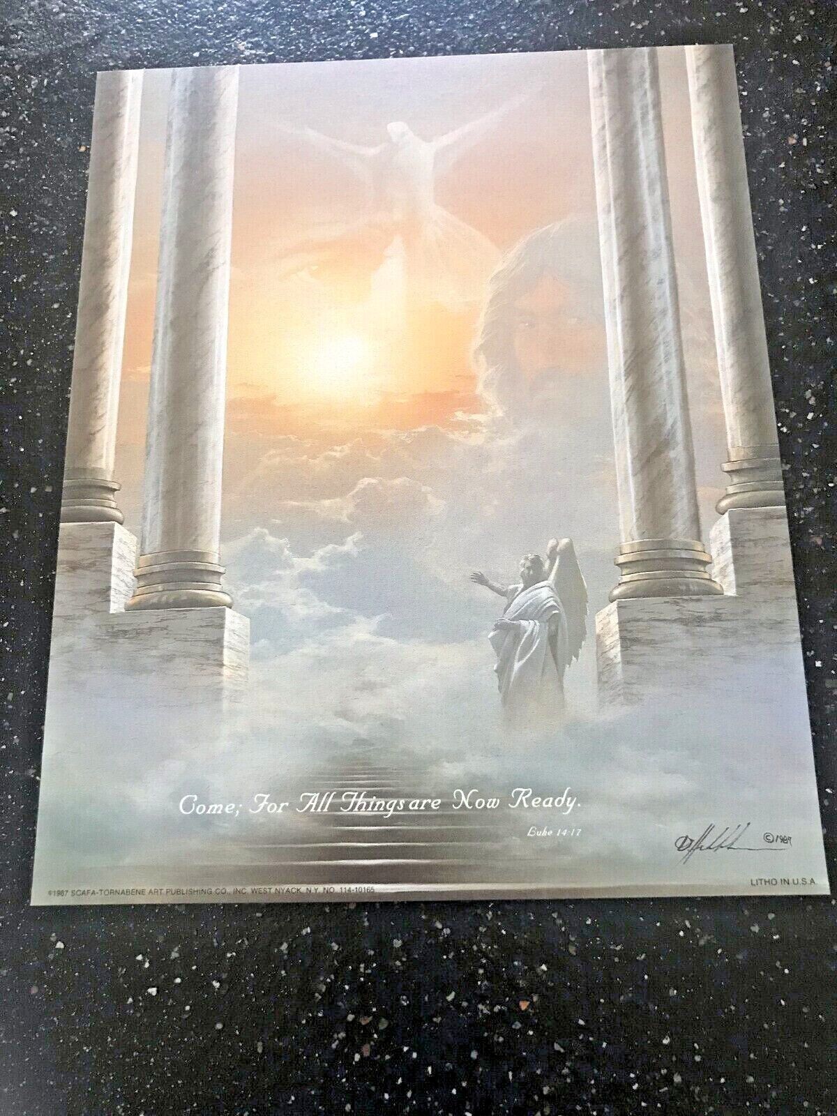 Religious 8 x 10 Wall Art Print Luke 14:17 Come; For All Things are Now ...