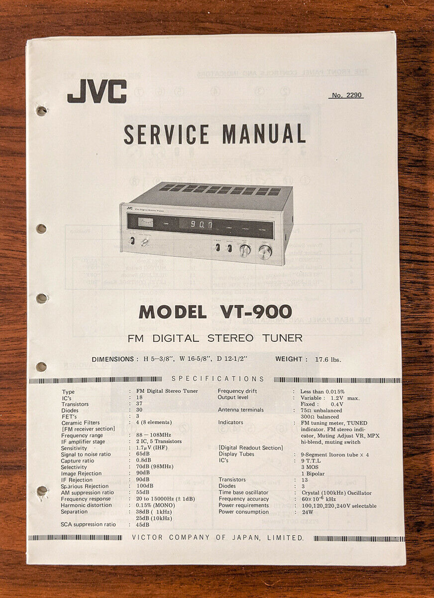 Used JVC VT-900 Tuners for Sale | HifiShark.com