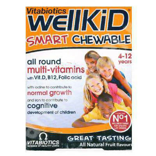 Vitabiotics WellKid Multi-Vitamin Smart Chewable Tablets x 30 (4-12 Yrs ...