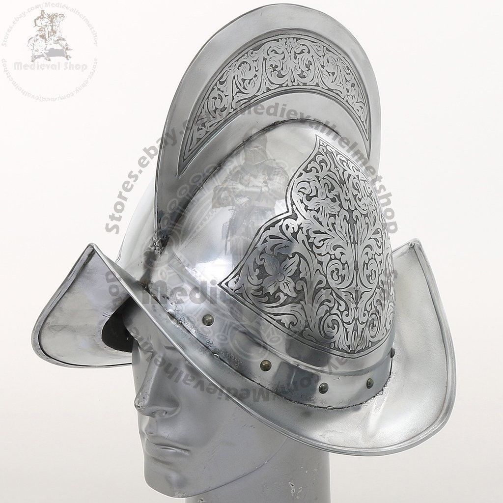 SCA LARP 16GA Spanish Morion Helmet Medieval Conquistador Costume Armor ...