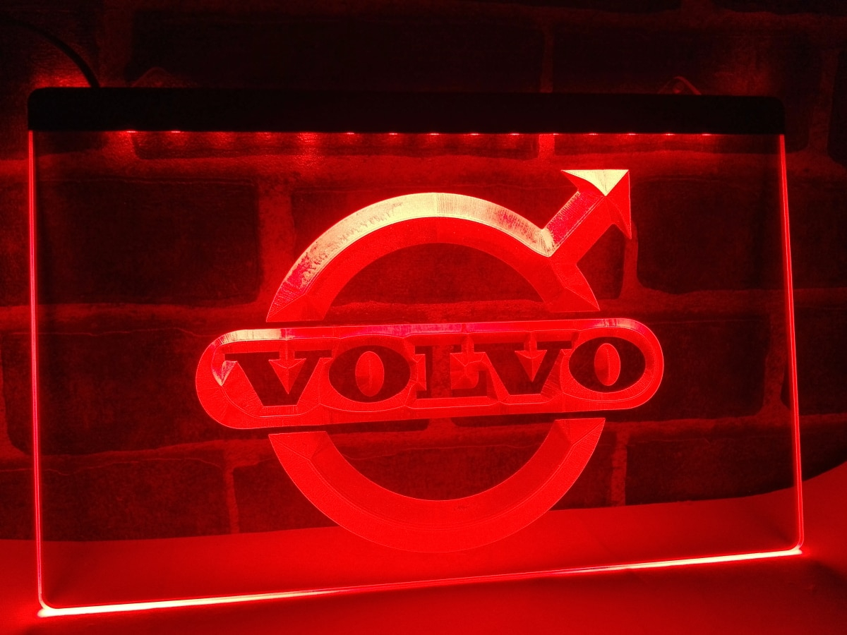 Volvo 3D LED Neon Sign Light Plate Flag Club Man Cave Emblem - Other ...