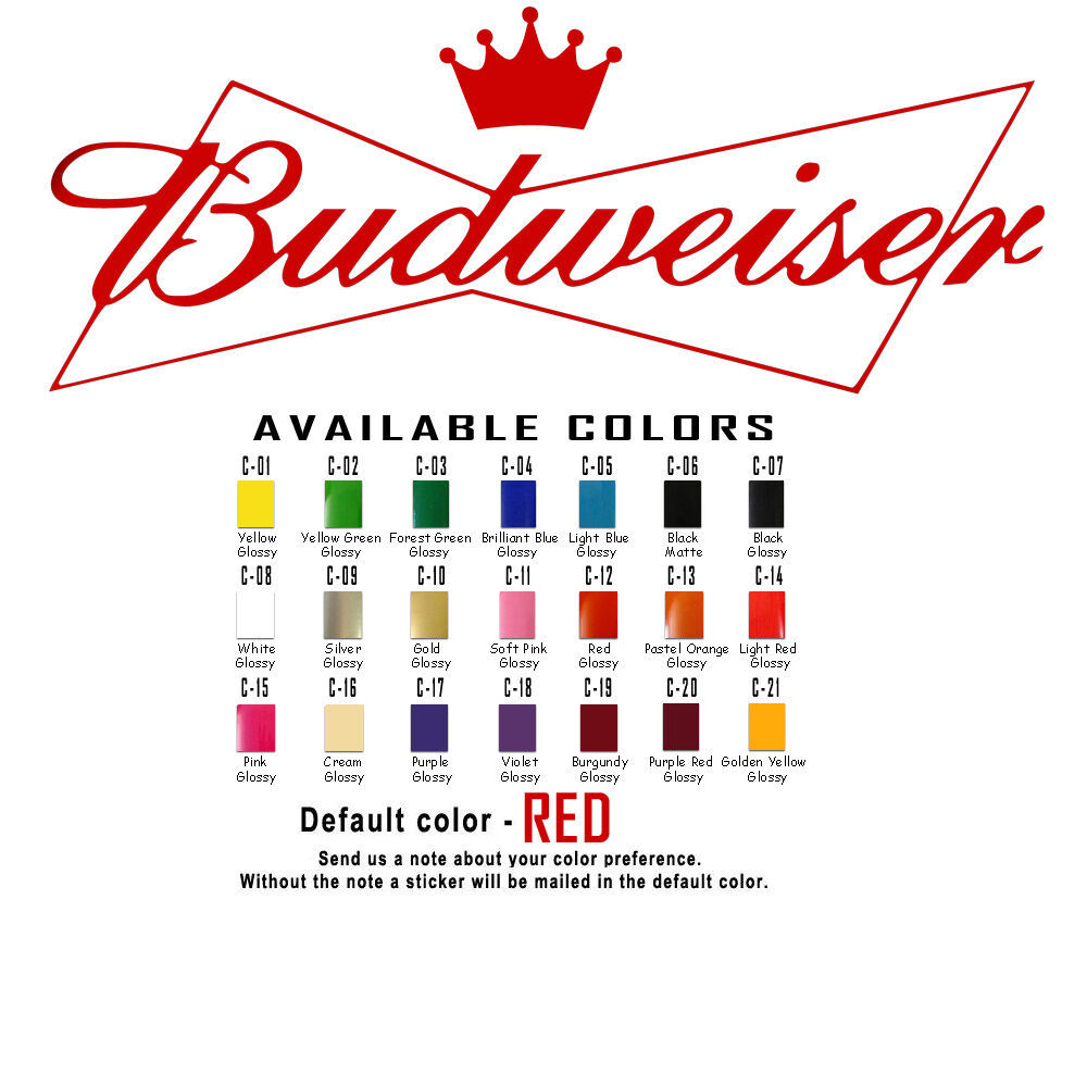Vinyl Decal Sticker Budweiser Logo Vine Tumbler Cup Car Truck Window ...