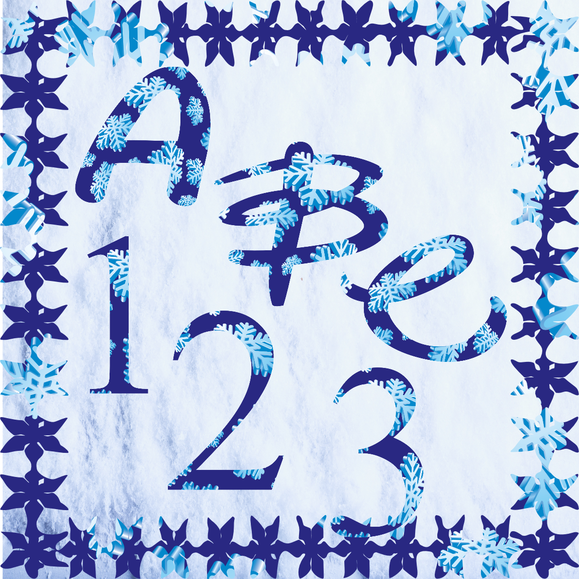 ABC and Numbers 11a-Digital ClipArt-Fonts-Snowflake-Gift Tag-Holiday ...
