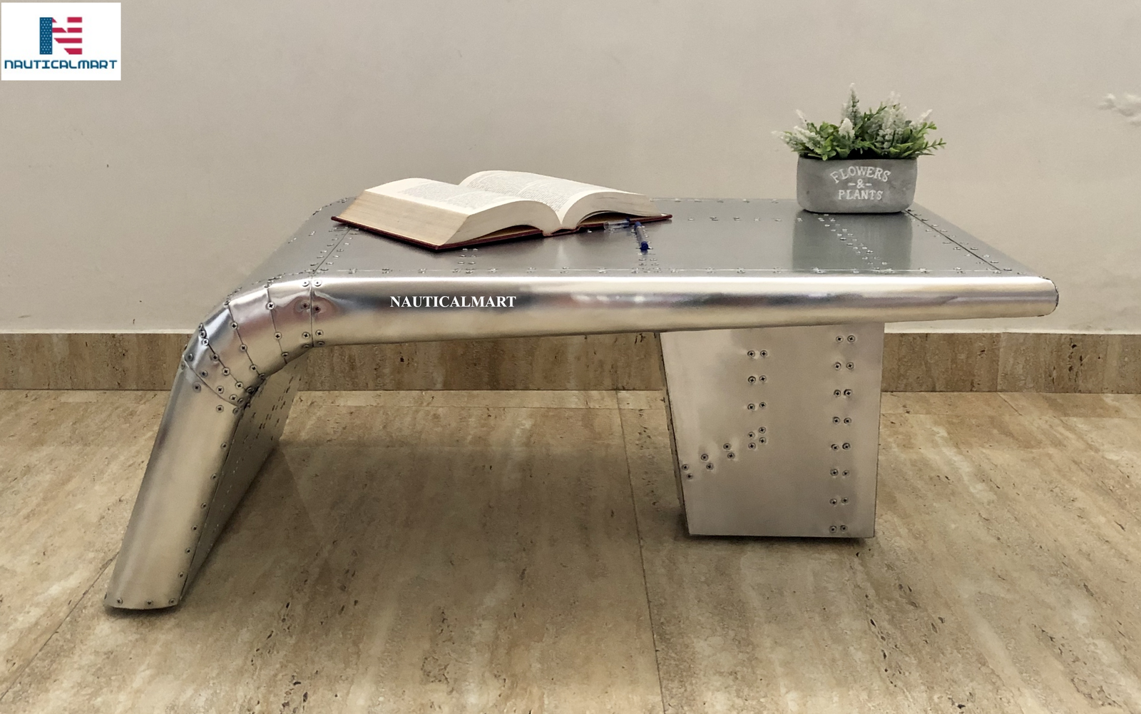 NauticalMart Aviator Coffee Table Aluminium Vintage Aircraft Airman ...