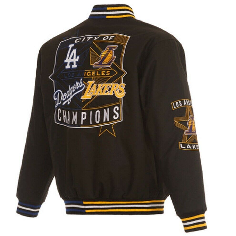 Los Angeles JH Design 2020 City of Champions Embroidered Logos Poly ...