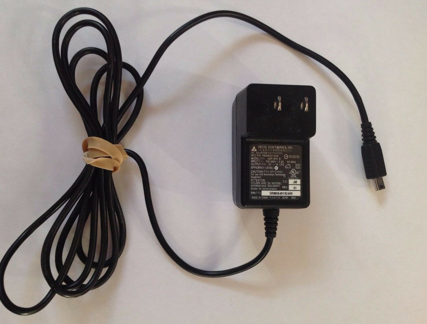 Delta Electronics AC Adapter Model ADP -5 FH Input 100-240V Output 5V ...