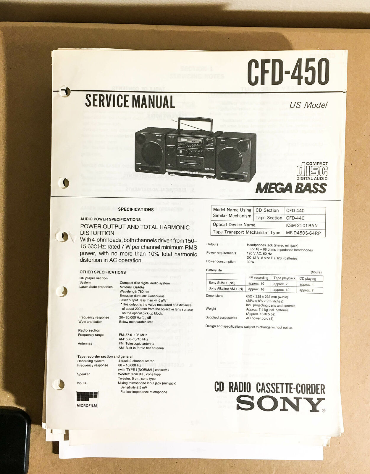 Used Sony CFD-450 Radios for Sale | HifiShark.com