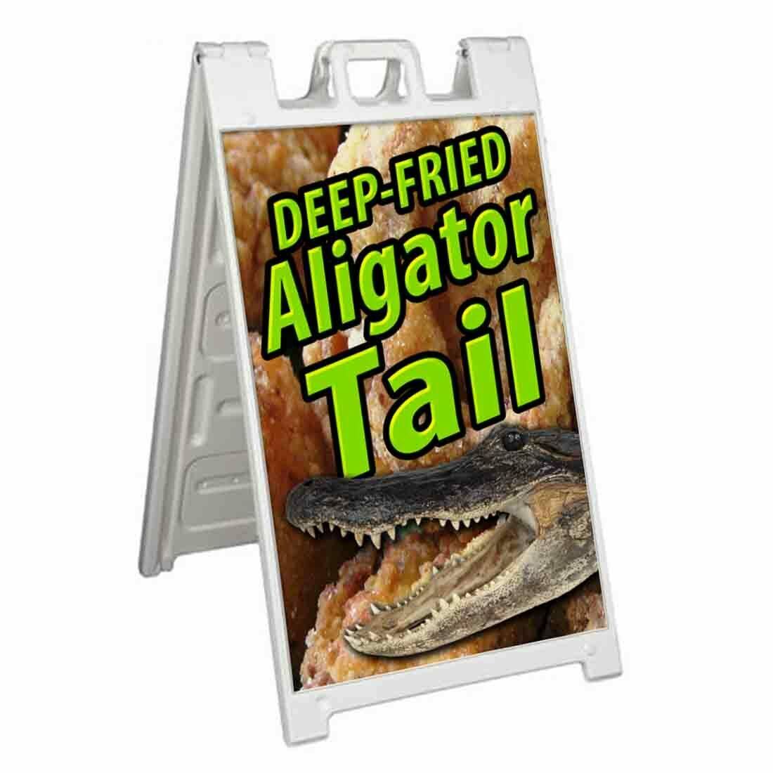 ALIGATOR TAIL Signicade 24x36 AFrame Plastic Sidewalk Sign CARNIVAL ...