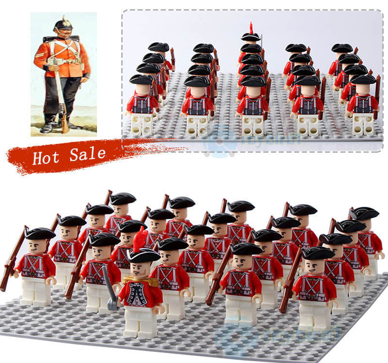 21pcs/set UK Military Red Coat The American Revolutionary War Lego ...