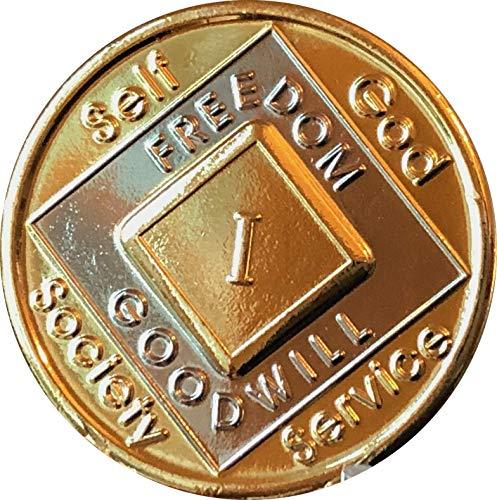 Recovery Mint 1 Year NA Medallion Bi-Plate Gold and Nickel Plated ...