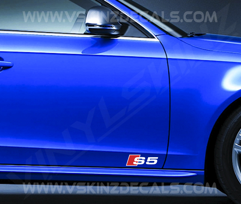 Audi S5 Logo Premium Cast Door Decals Kit Stickers S-line Quattro TDI ...