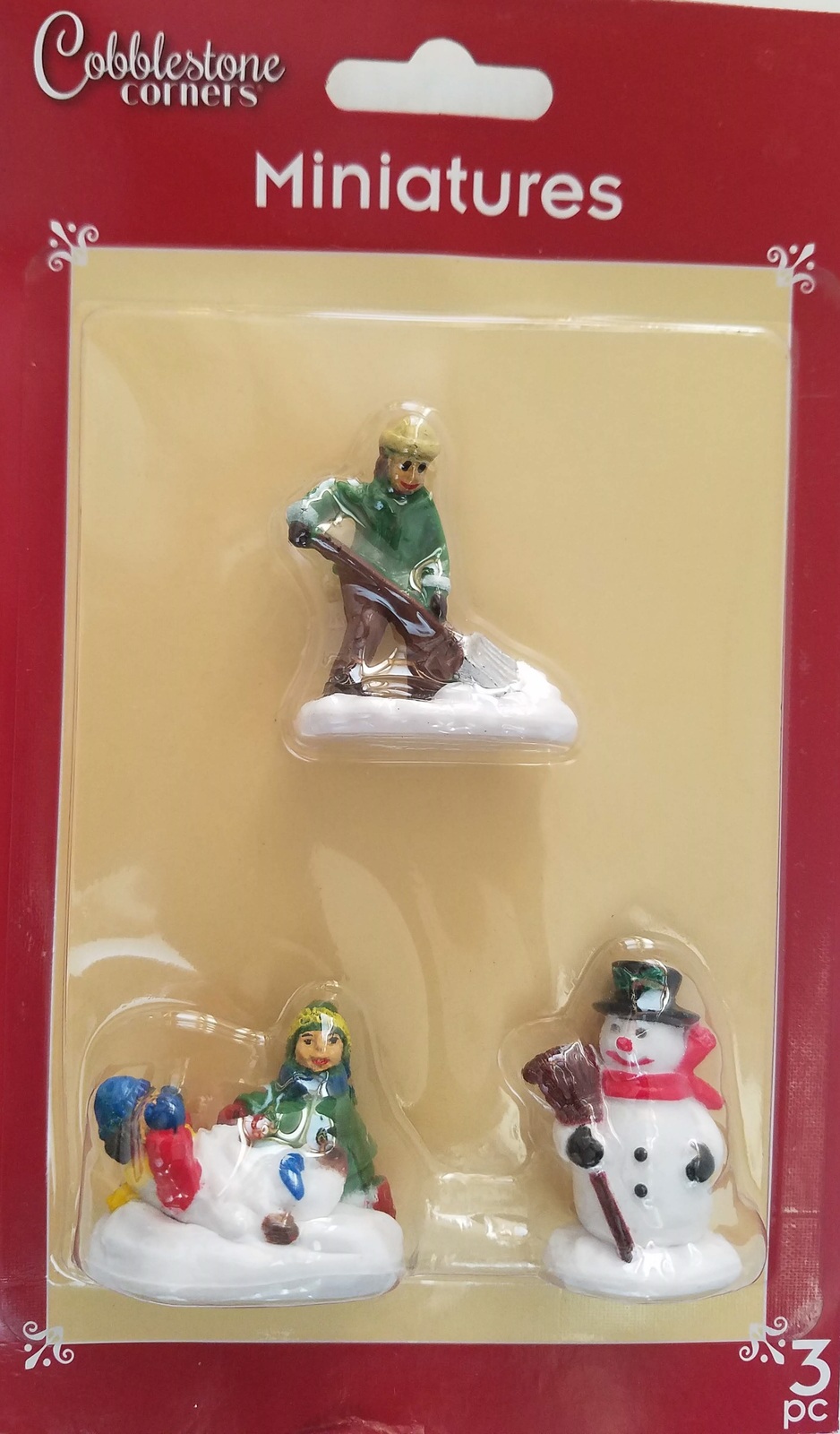 Christmas Winter Cobblestone Village Miniatures Accessories, Select ...