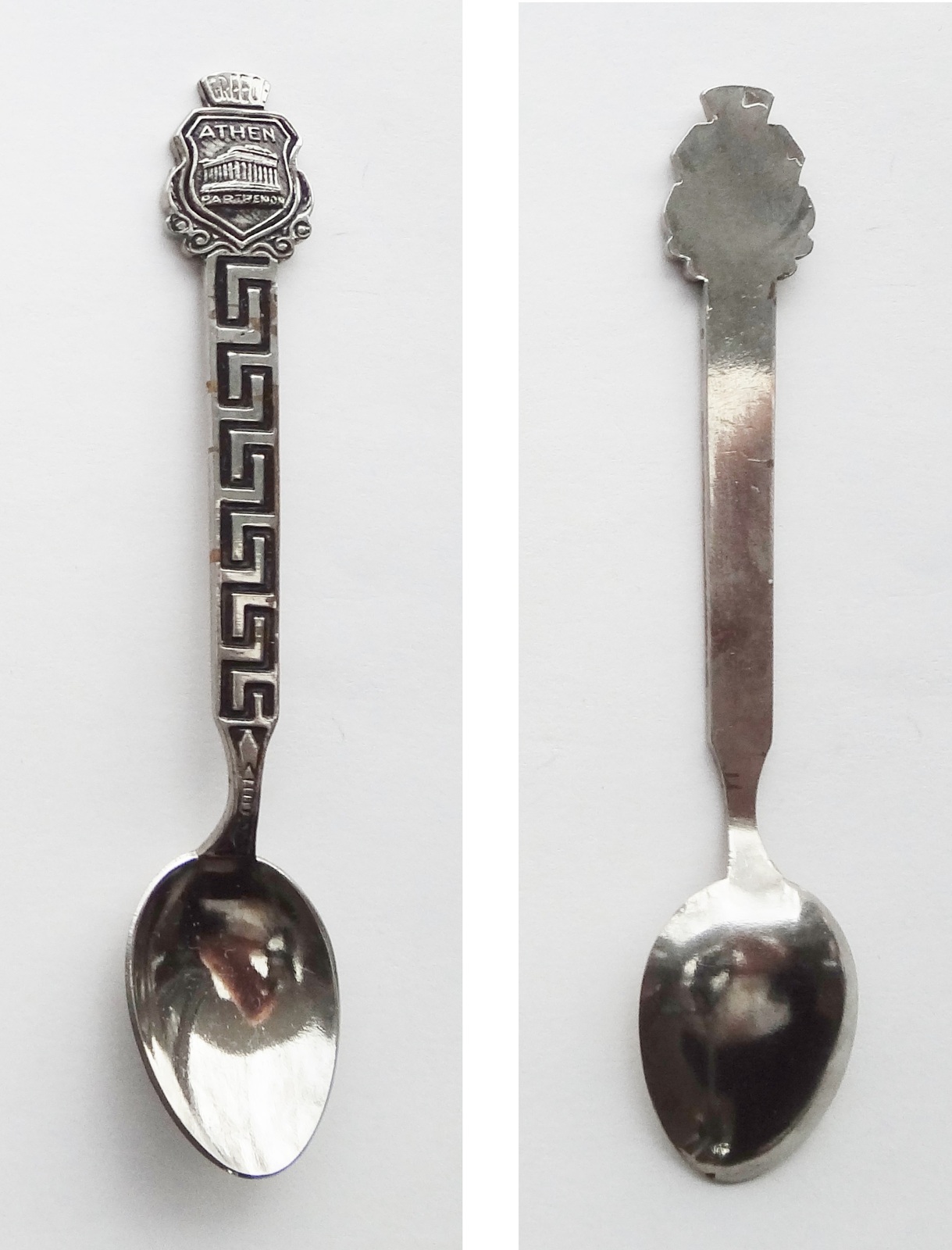 Collector Souvenir Spoon Greece Athens Parthenon Embossed Emblem - Spoons