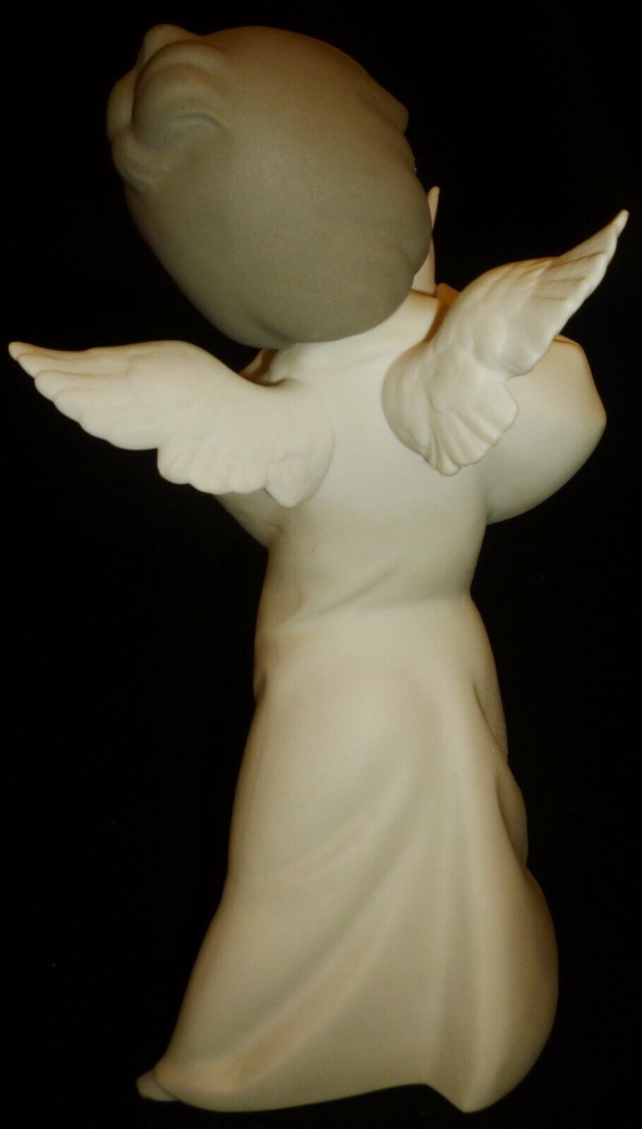 LLADRO UNGLAZED PORCELAIN FIGURINE ANGEL PUZZLED MIME 4959 MADE IN ...