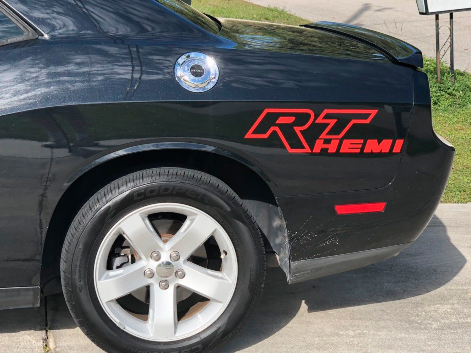 Dodge Challenger RT HEMI Rear Bumper Graphics Kit | Vinyl Decal Mopar ...