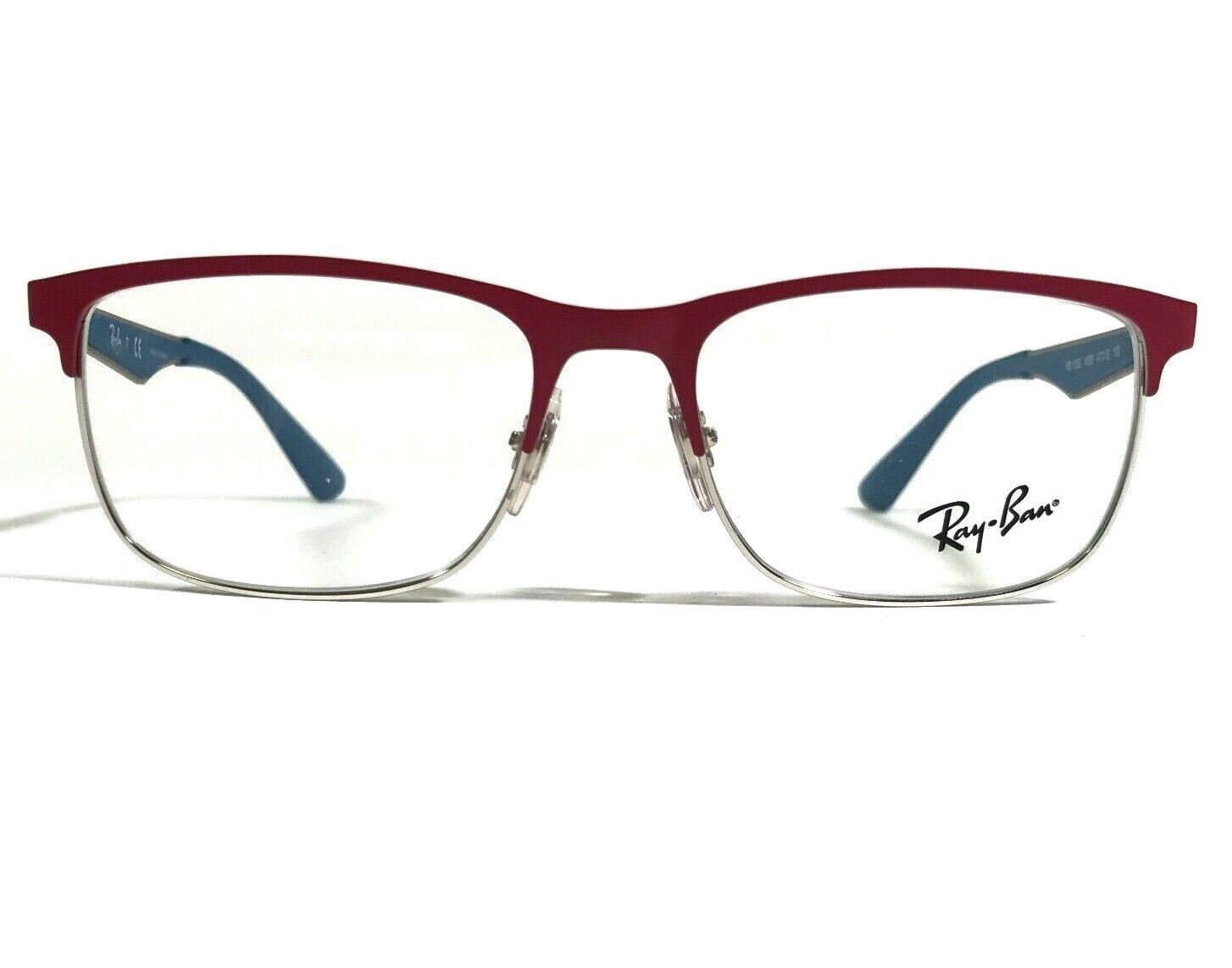 Ray-Ban RB1052 4058 Kids Eyeglasses Frames Blue Red Silver Square 47-15 ...