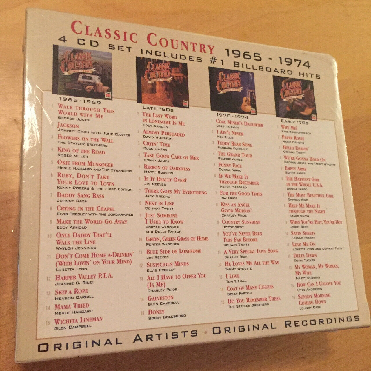 Time Life Music Classic Country 1965 1974 4 Cd Box Set Brand New Factory Sealed Cds