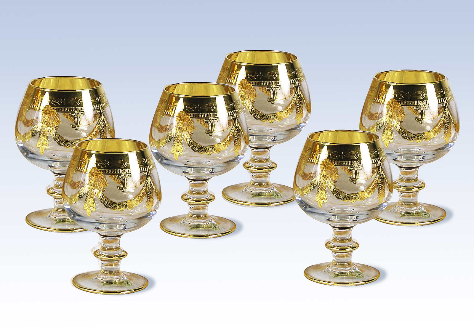 High Class Vintage Elegance Stunning 24k Gold Accent Clear Crystal Wine ...