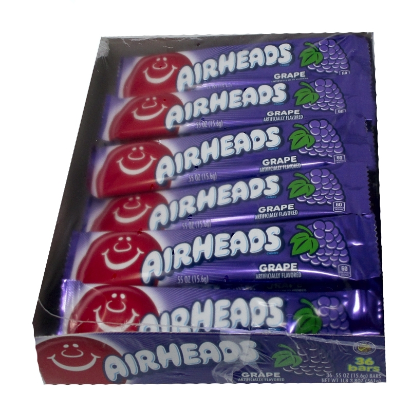 Airheads Grape 36 Count Candy Bulk Candies Taffy Chewy Airhead Air Head ...