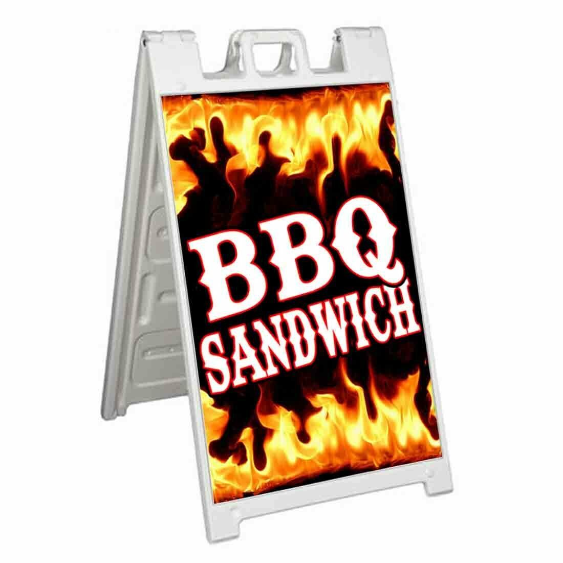 BBQ SANDWHICH Signicade 24x36 Aframe Sidewalk Sign Banner Decal ...