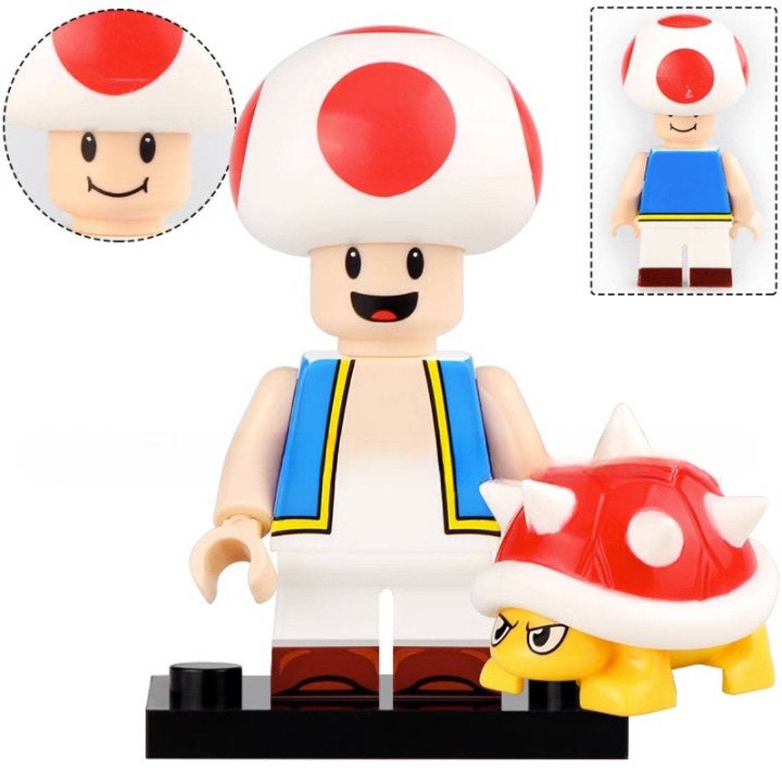 Toad and Spiny Minifigures Super Mario Brothers - Building Toy Complete ...