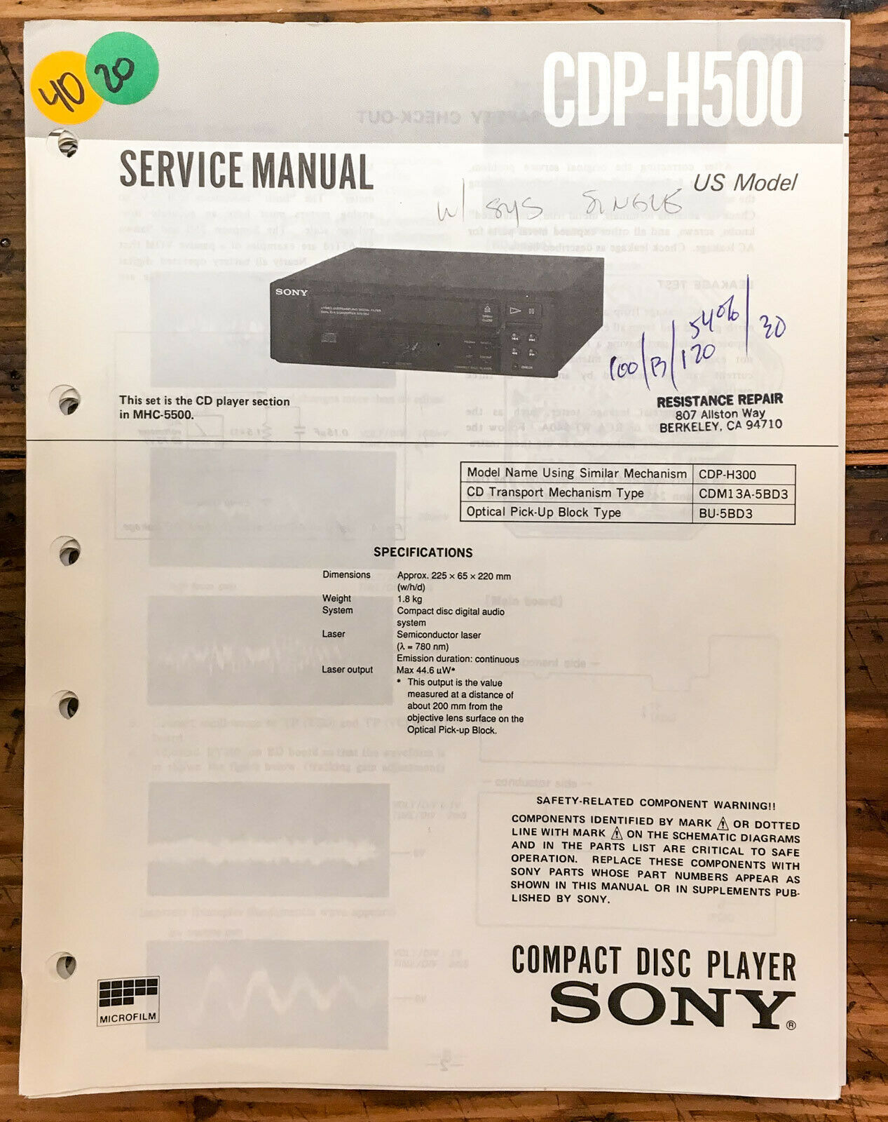 Used Sony CDP-500 CD players for Sale | HifiShark.com