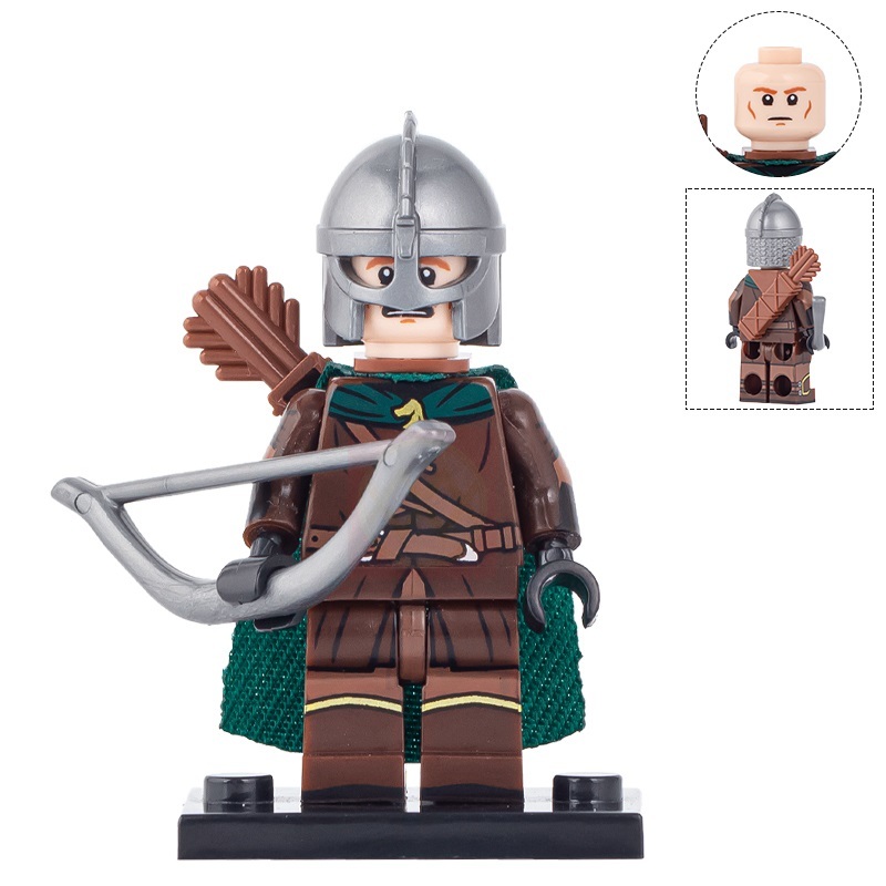 8pcs The Rohan Soldiers Rider Archers The Lord of the Rings Uruk-Hai ...