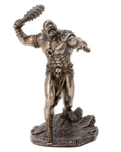 8.5" Cyclops Statue Wielding Spiked Mace Greek Mythology Roman Home ...