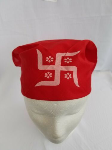 Sikh Hindu Punjabi India Red SWASTIKA bandana Head Wrap Gear Rumal ...