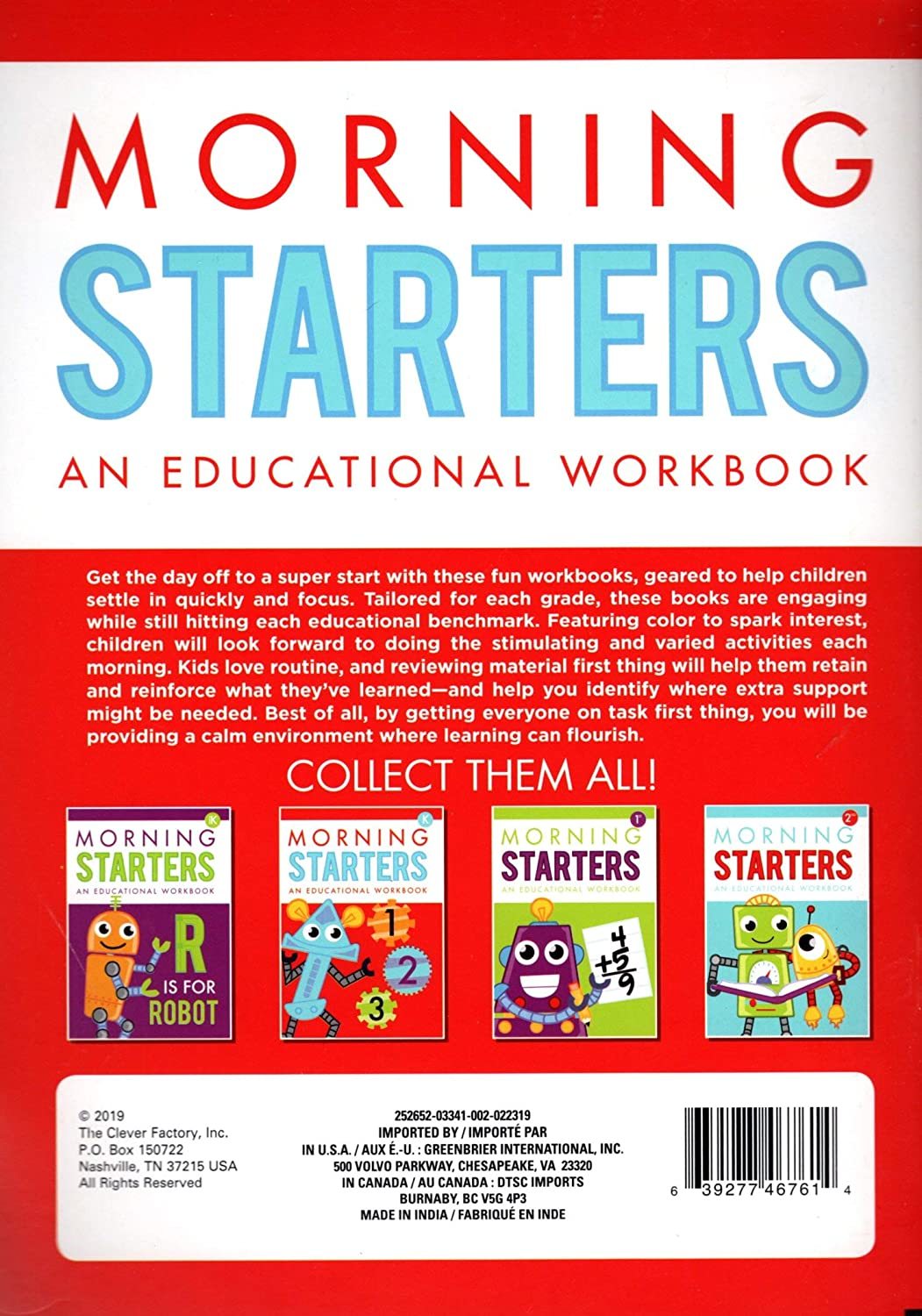 First Grade - Morning Starters Educational Workbooks -v4 (Assorted may ...
