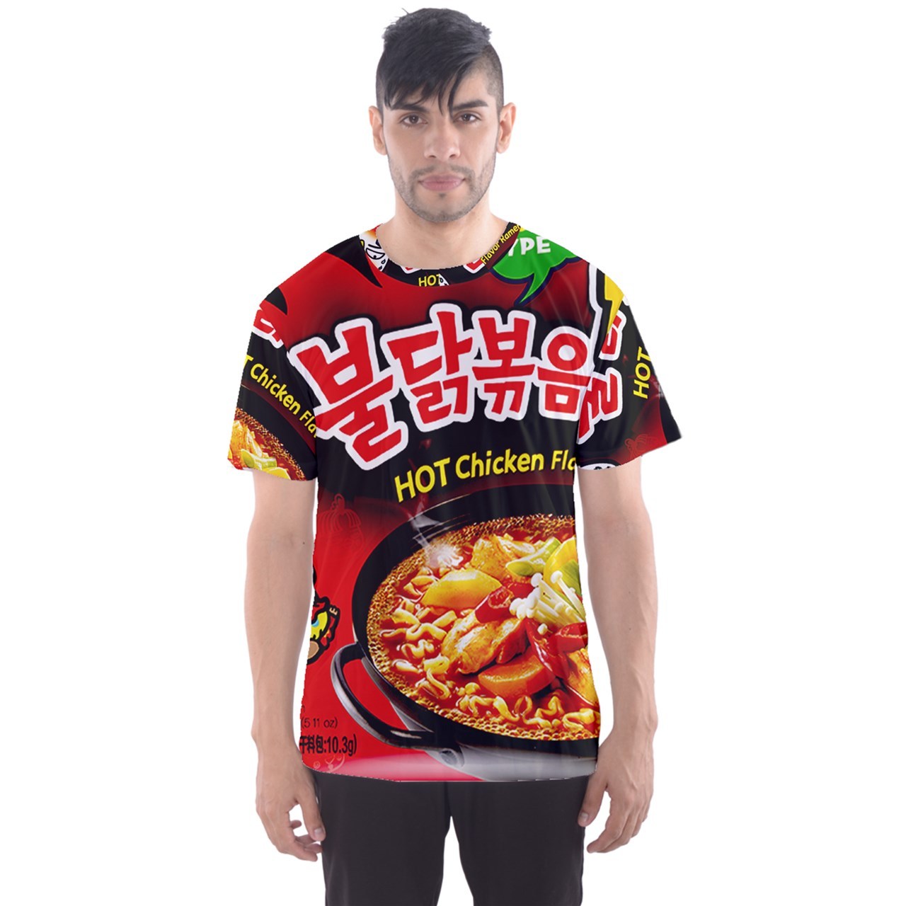 Shiram shinju ramen hot chicken spicy korean noodles full print sport t ...