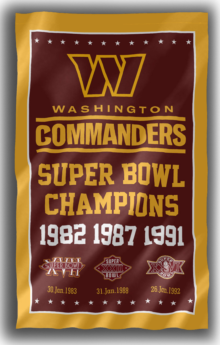 Washington Commanders Football Team Champions Flag 90x150cm 3x5ft Best ...