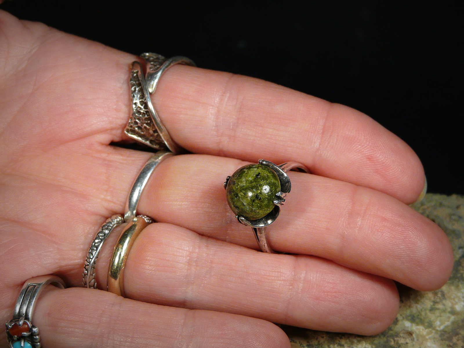 POWERFUL WEREWOLF Entity in Vintage Serpentine Sterling Ring haunted by ...