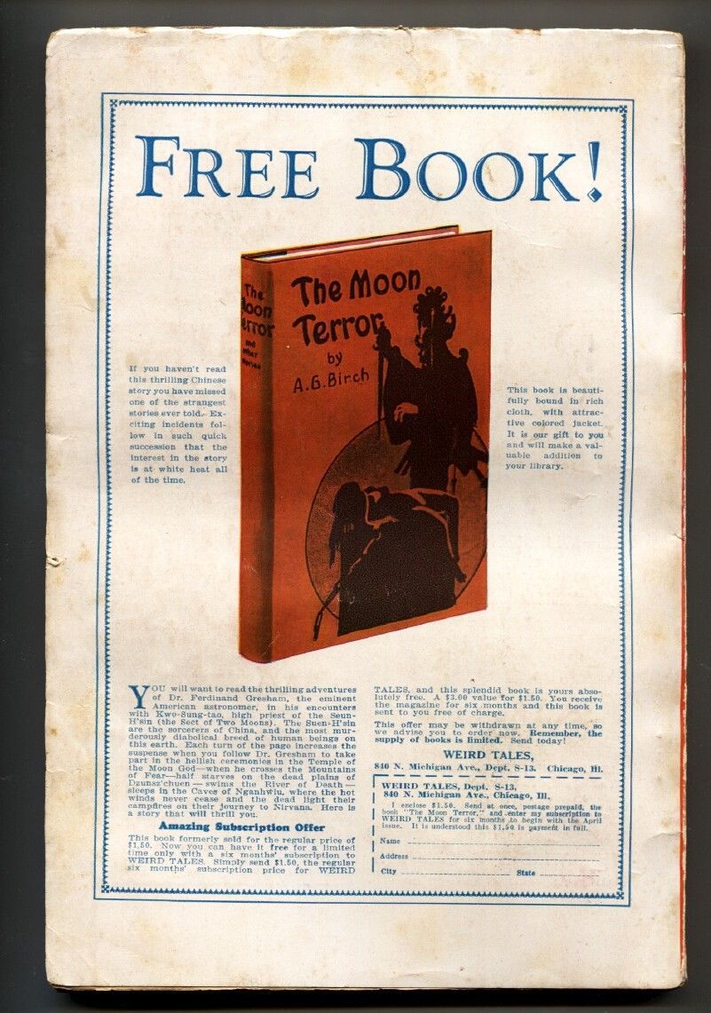 Weird Tales 3/1932-human sacrifice cover-Vampires-Pulp Magazine - Magazines