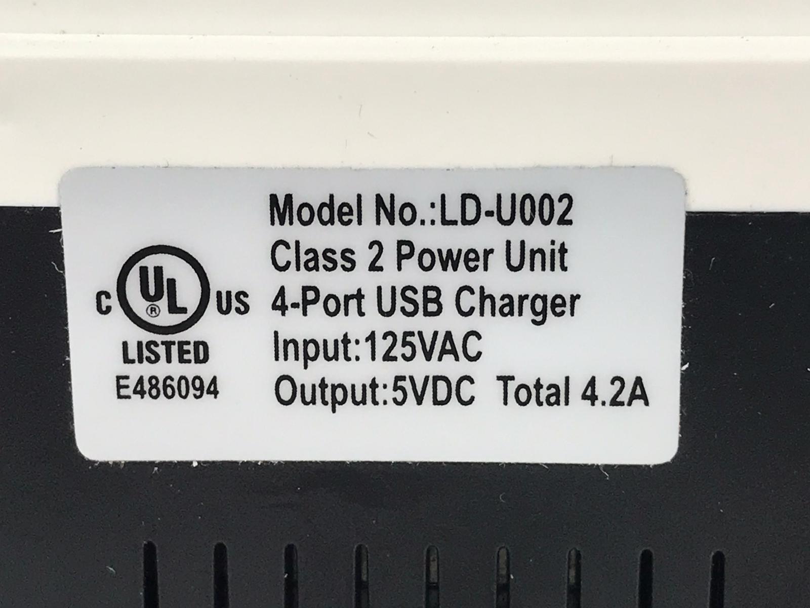 LD-U002 Chargement USB Mural Prise 4-Port Chargeur USB Avec LED Clair ...